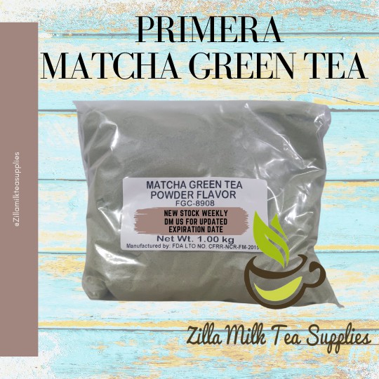 Primera Matcha Green Tea Premium Powder Flavor 1kg for Milktea, Milk ...