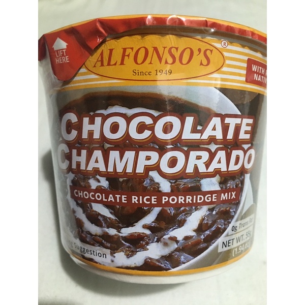 Chocolate Champorado chocolate rice porridge mix 55g Just add hot water ...