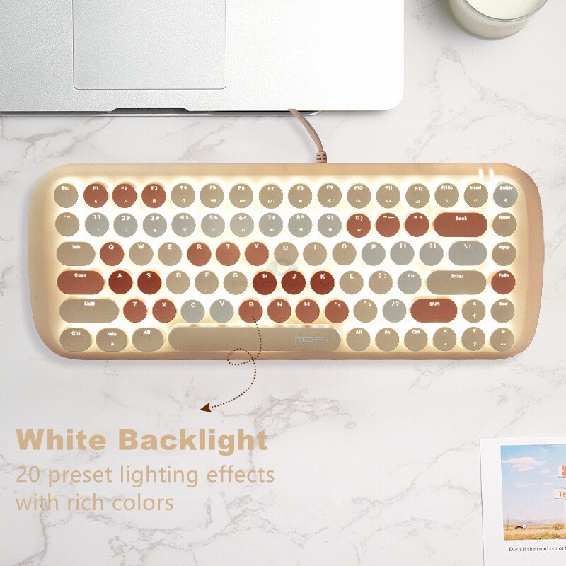 Mofii Candy M Wired Backlit Mechanical Gaming Keyboard Punk Keyboard ...