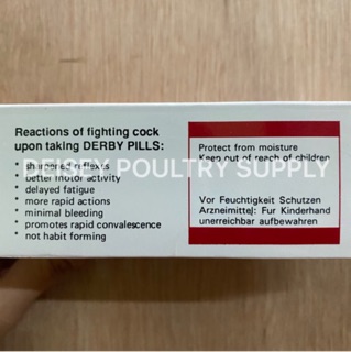 Derby Pills for Fighting Cocks (Sold by 20 PCS/1 Banig) | Shopee ...