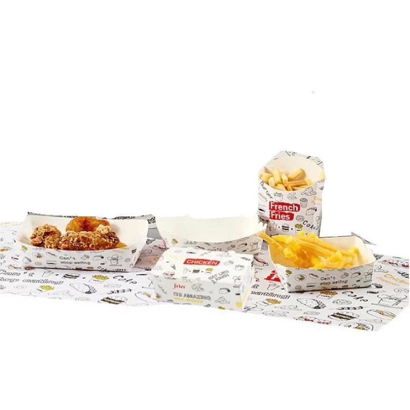 fries hashbrown kraft packaging box meal sold per 50/100 pcs | Shopee ...