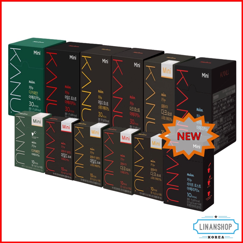 KOREA KANU Roast Americano Mini Lite/Mild/Dark/Decaf 10T, 30T / Instant ...