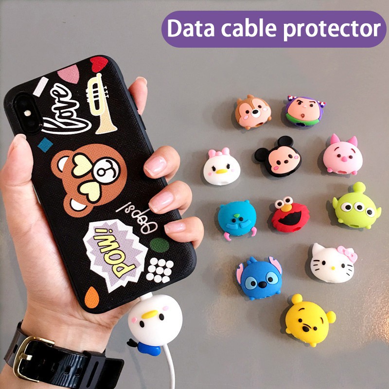 Cartoon Animal Cable Protector Silicone Cable Winder Cable Bite for ...