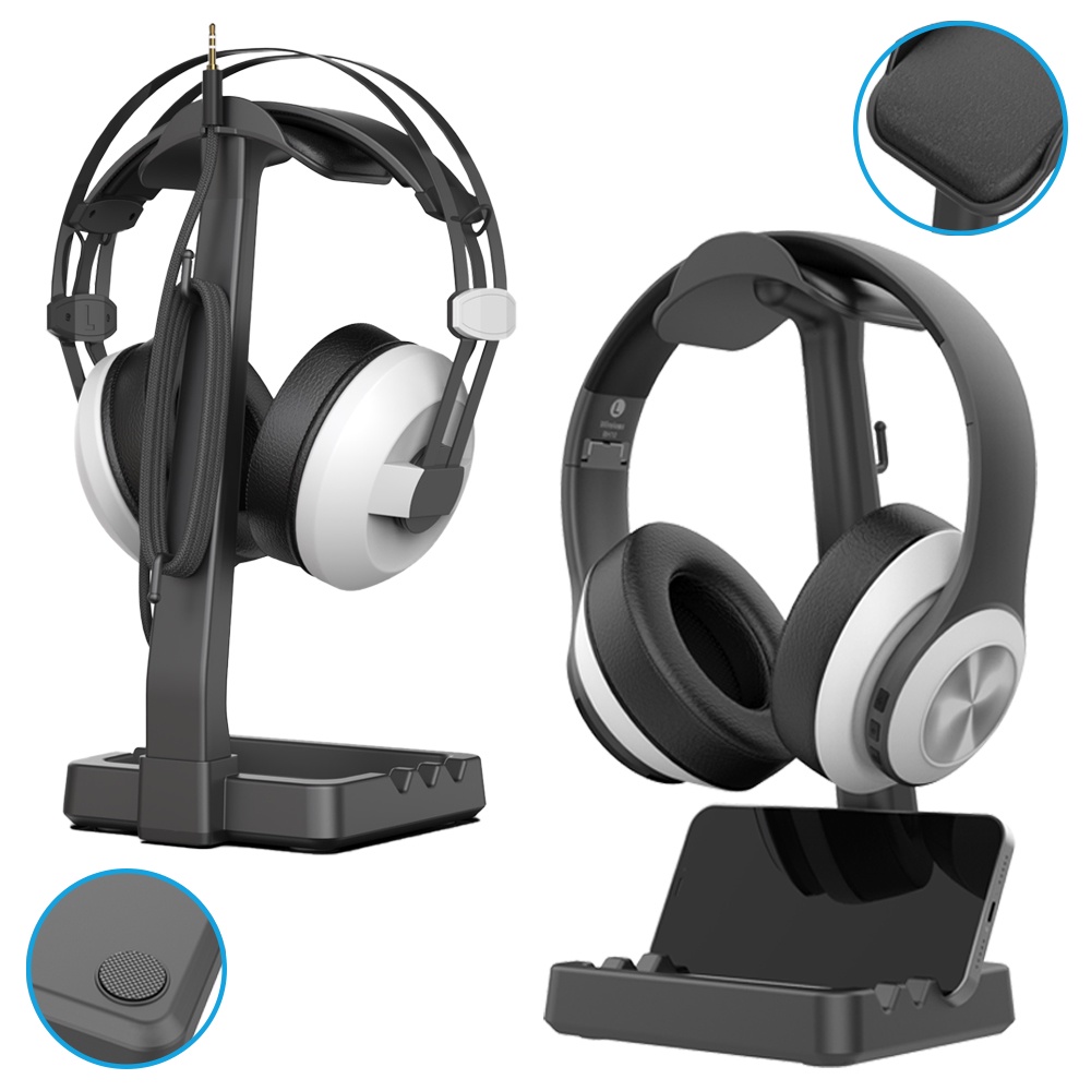 Heavy-Duty 5in1 Headphone Stand Universal Headset stand headphone ...