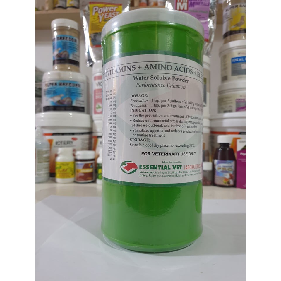 Essential Vet Multivitamins + Amino Acids + Electrolytes 1kg Canister ...