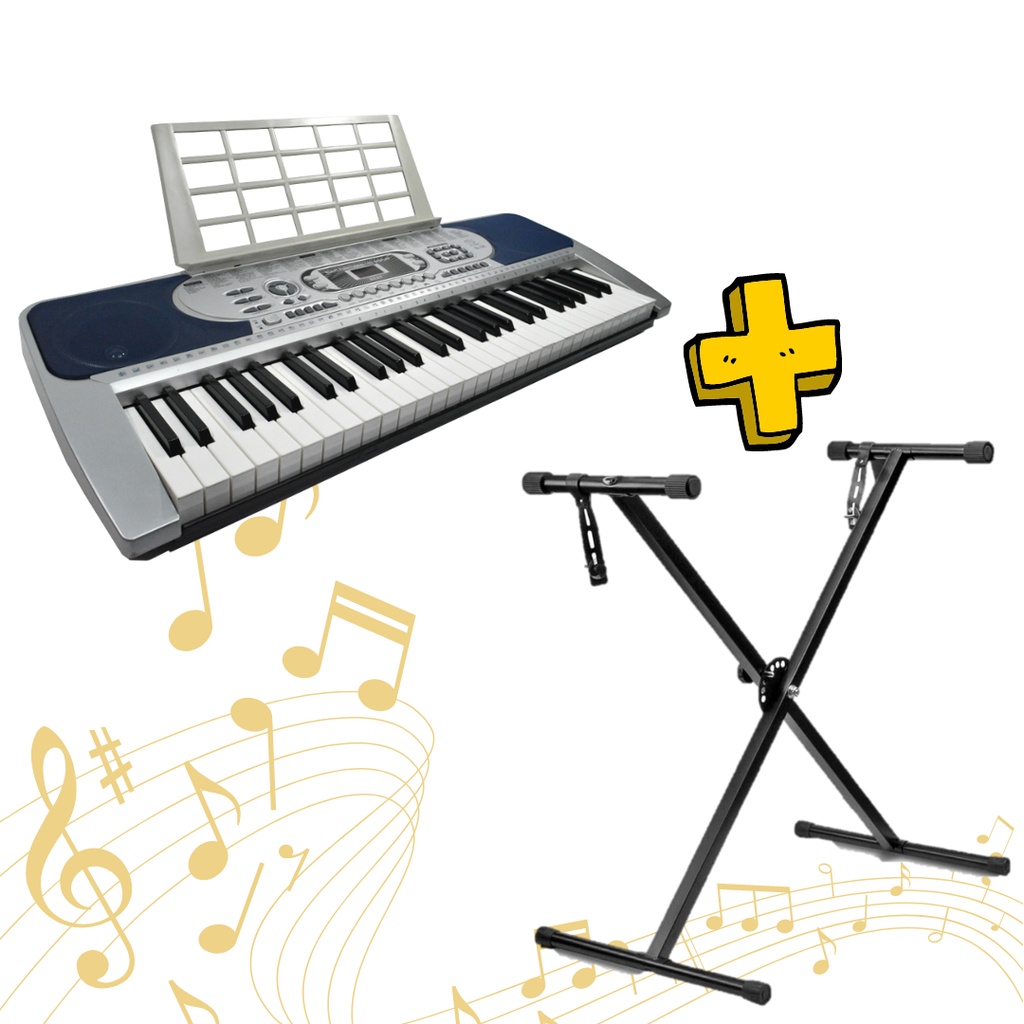 Global GL-220 54 Key Electronic Portable Keyboard with Piano Sticker ...