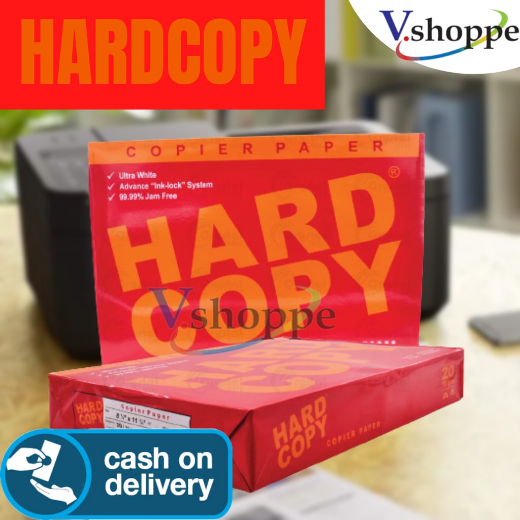 HardCopy Short / A4 / Long Bondpaper Printing Paper 500 Sheets (1 Ream ...