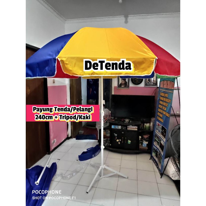 TENDA Rainbow Umbrella Beach / Sale 240cm Tent + Tripod / Umbrella Leg ...