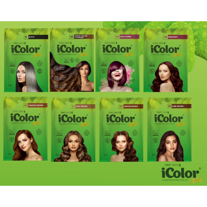 IColor Plus Hair Dye Shampoo Permanent Hair Color | Shopee Philippines