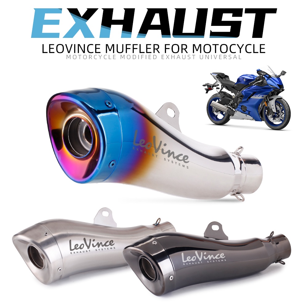 38-51mm Universal Motorcycle Exhaust Muffler LeoVince Pipe Exhaust ...