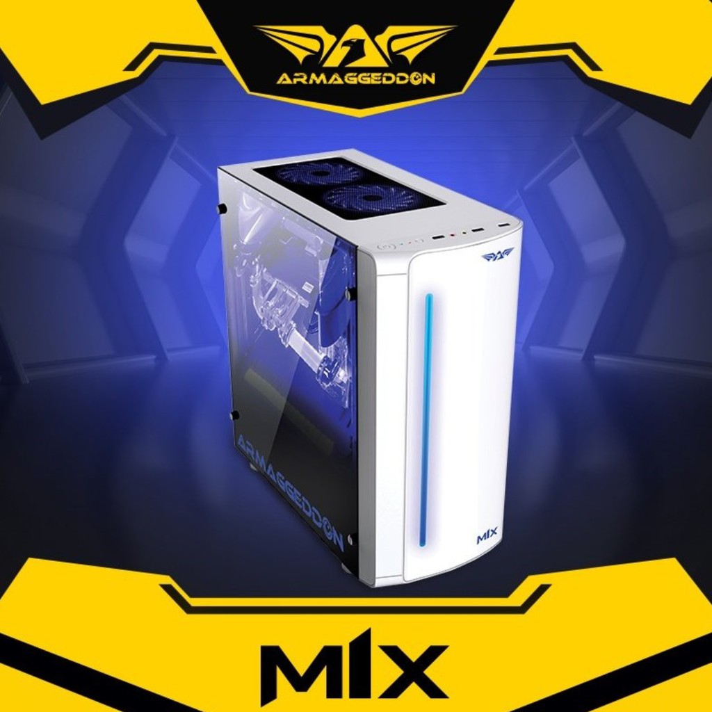 Armaggeddon M1X Excellent Micro ATX Gaming Case with 2x12cm LED Fan ...