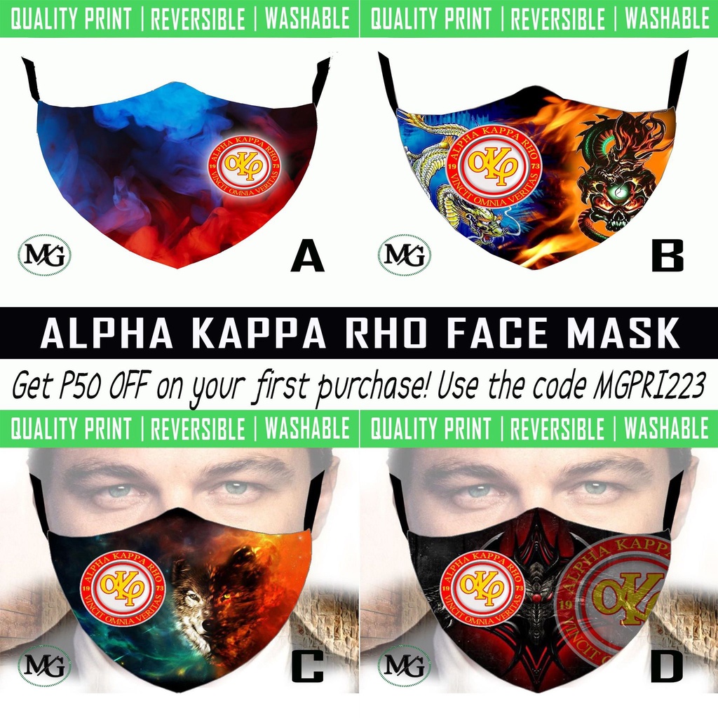 Alpha Kappa Rho Face Mask (AKRHO) | Shopee Philippines
