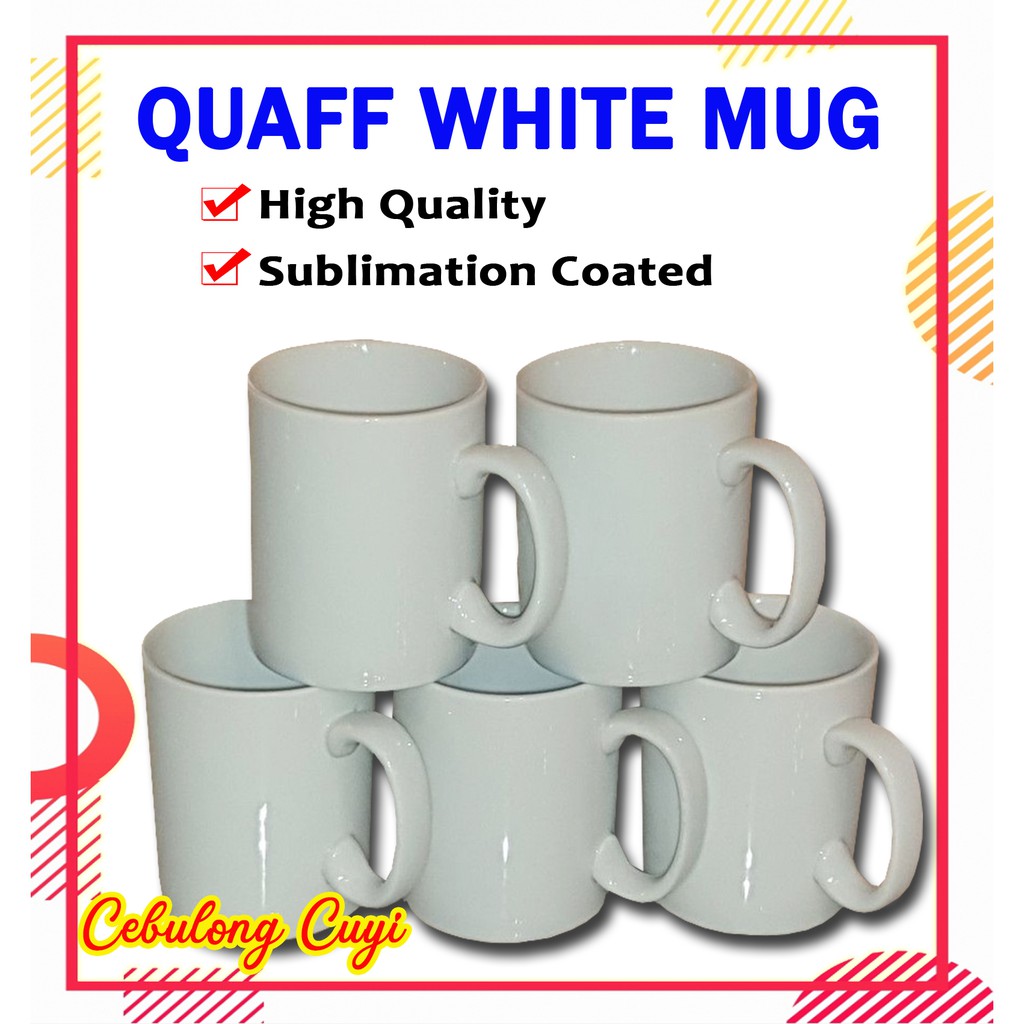 36 PCS QUAFF SUBLIMATION WHITE MUG (1BOX) | Shopee Philippines