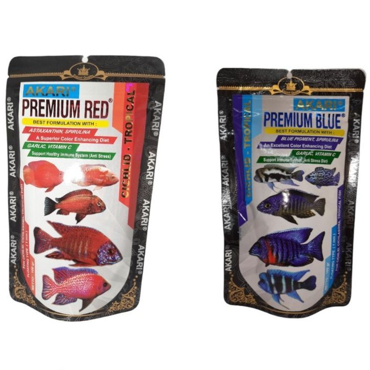 Red And Blue Premium Akari Feed Chana Fish Coloring, Louhan, Discus ...