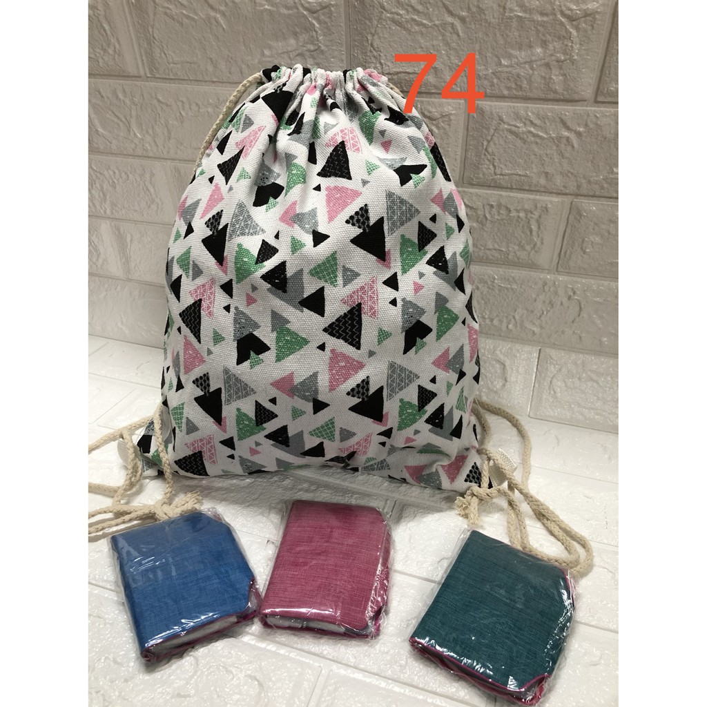 Canvas Drawstring Bag String Bag Fashion Design Back Pack Shopee