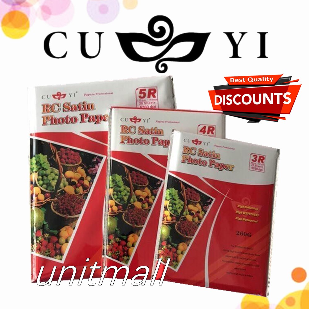 Cuyi RC resin Satin photo paper 3R 4R 5R 260gsm for pictures high ...