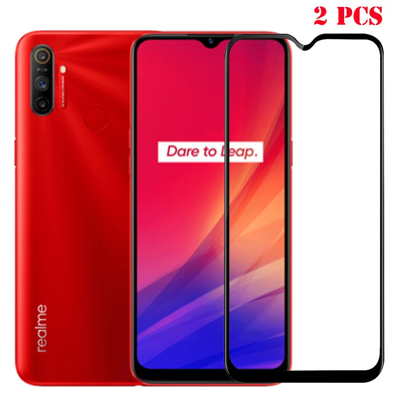 2PCS Realme C3 Tempered Glass Realme C 3 c3 Screen Protector Full Cover ...