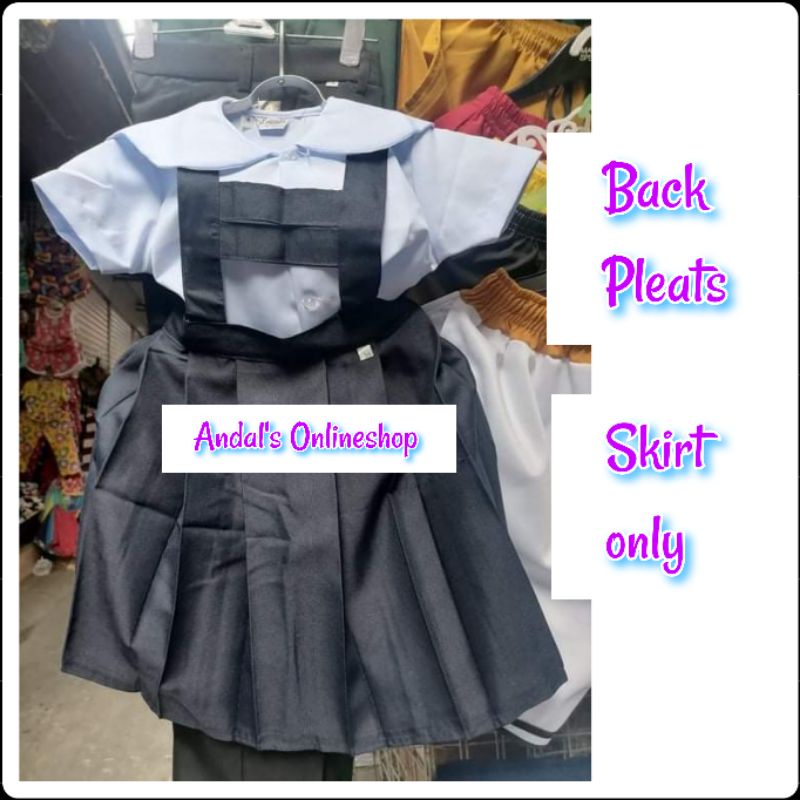 Palda school uniform back pleats Katrina | Shopee Philippines