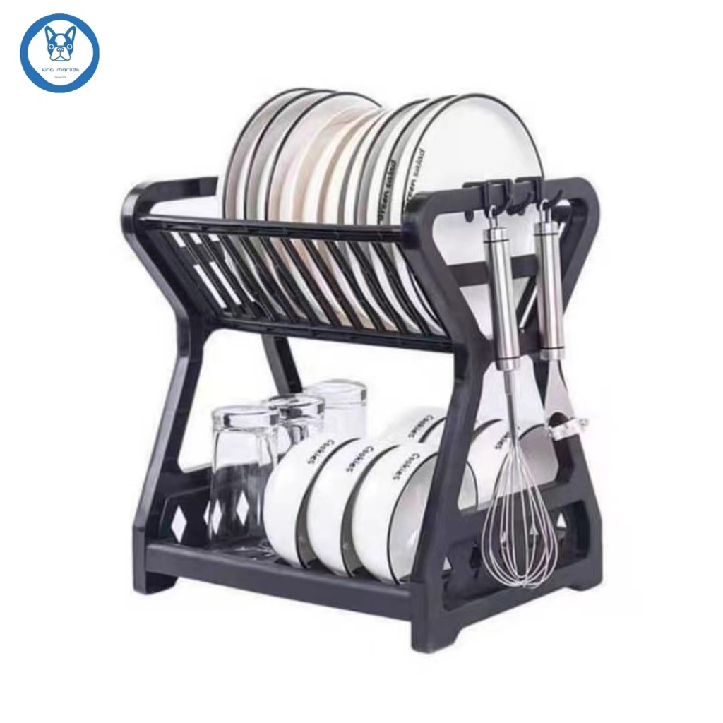 KM Plastic Dish Rack Sink Draining Shelf Kitchen Shelves Kitchenware ...