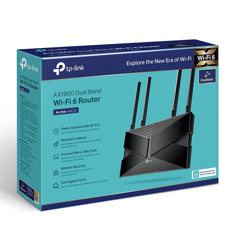 TP-Link Archer Ax23 Ax1800 Dual Band Gigabit Wi-Fi 6 Router | Shopee ...