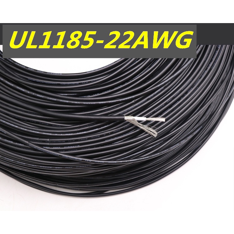 5M UL1185 Shielded Wire 22AWG Single Core Audio Channel Signal Cable Amplifier Electric Copper ...
