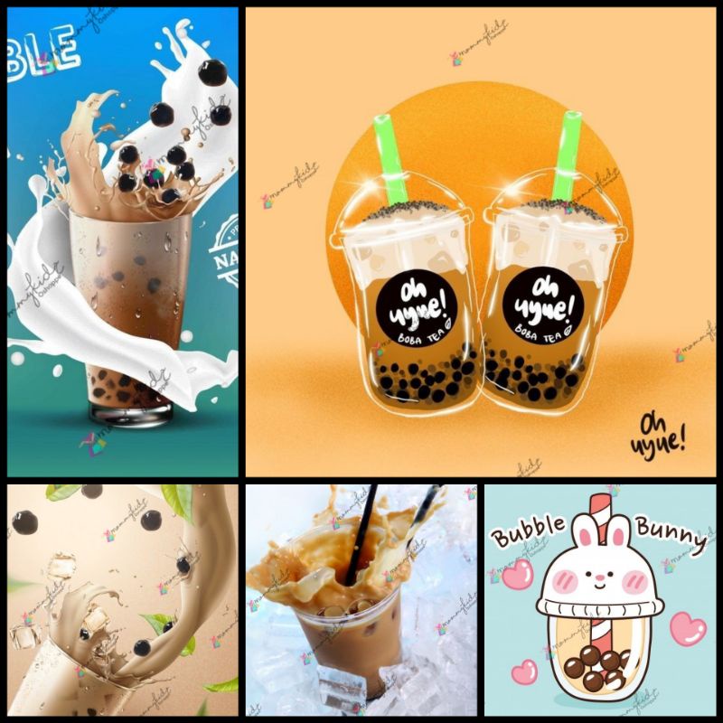 Milk Tea Theme Wall Decor Design A4 Size Laminated Batch 3 | Shopee ...