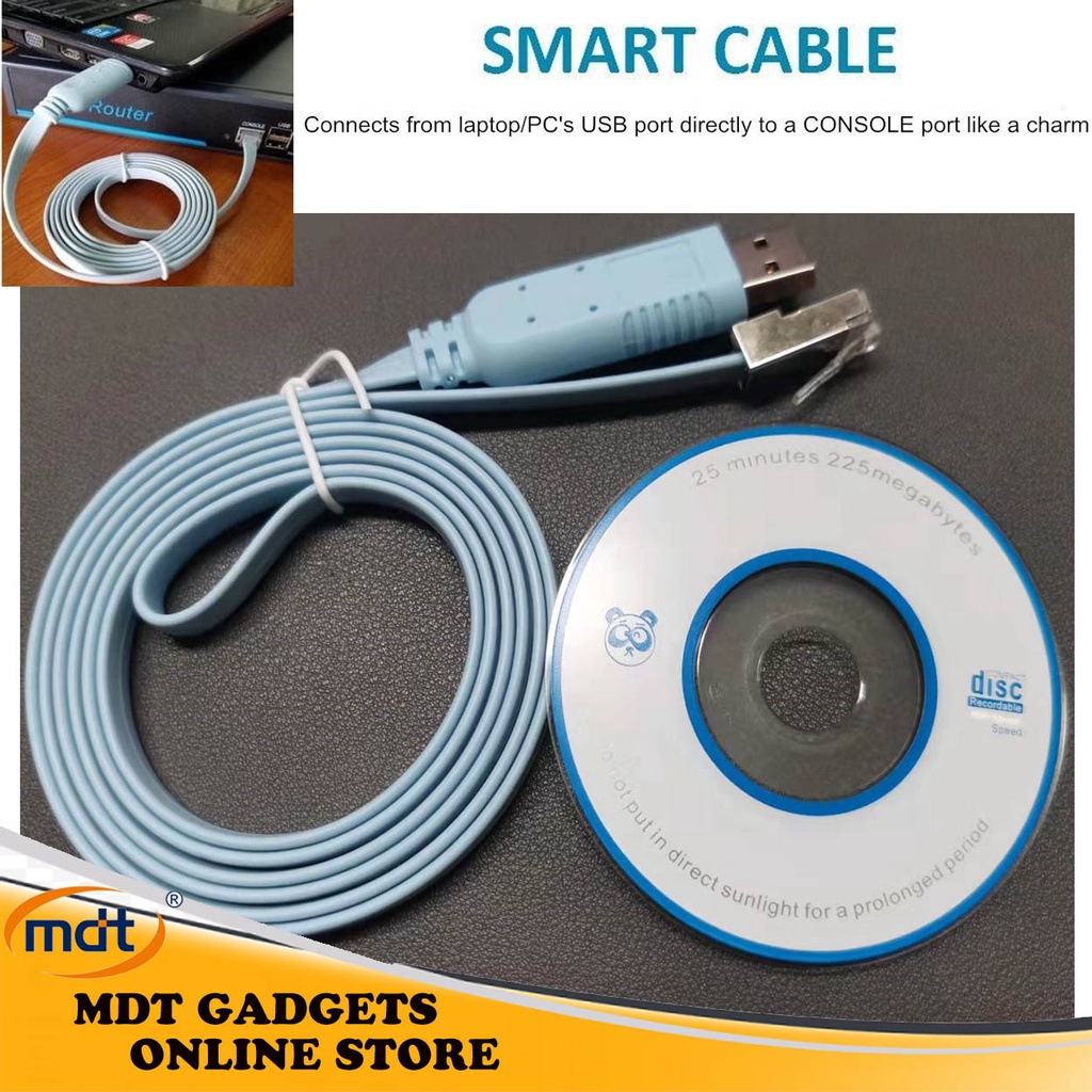 USB to RJ45 Ethernet Console Cable FTDI Chip Cisco Compatible 1.8m ...