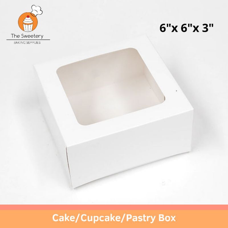 Cake/Cupcake/Pastry Pre-formed Box 6"x6"x3" - RM boxes (5pcs/20 pcs ...