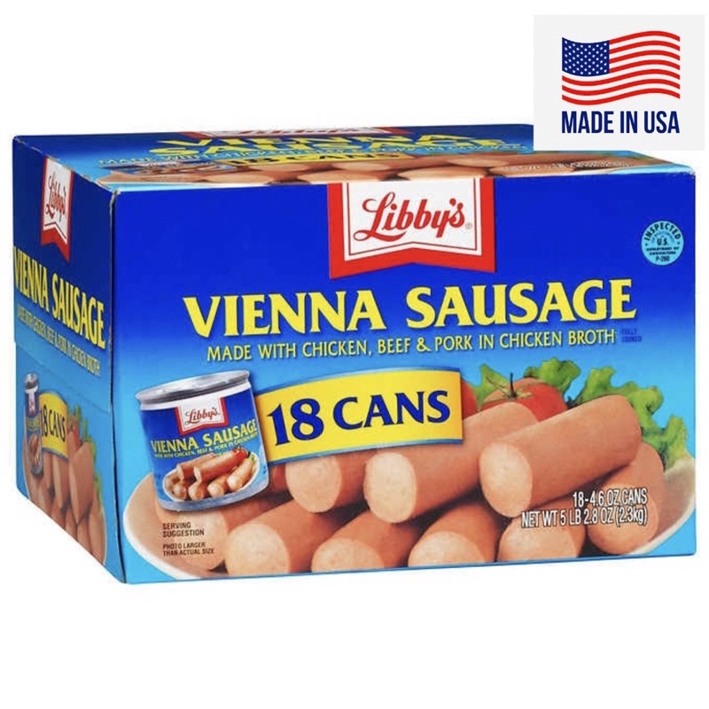 Libby's 18 Pieces Vienna Sausage [USA], 5 lb (1 Box 18 Cans) | Shopee ...