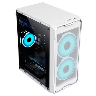 KEYTECH T100 TEMPERED GLASS Side MESH Front panel, Gaming PC Case Black ...