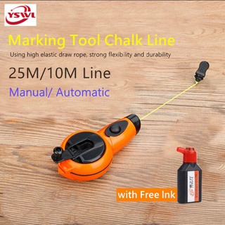 Pitik Marking Tools Chalk Line Reel,Manual/ Automatic,25 Meters/ 10 ...