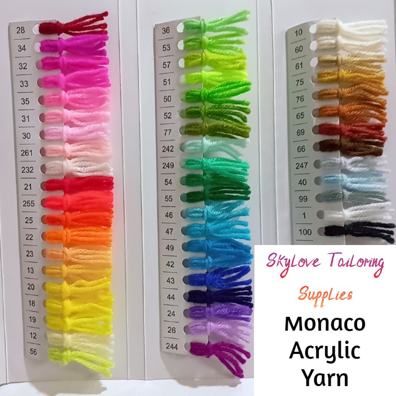 12 pcs. Assorted Monaco Acrylic Yarn | 1 pack Monaco Acrylic ...