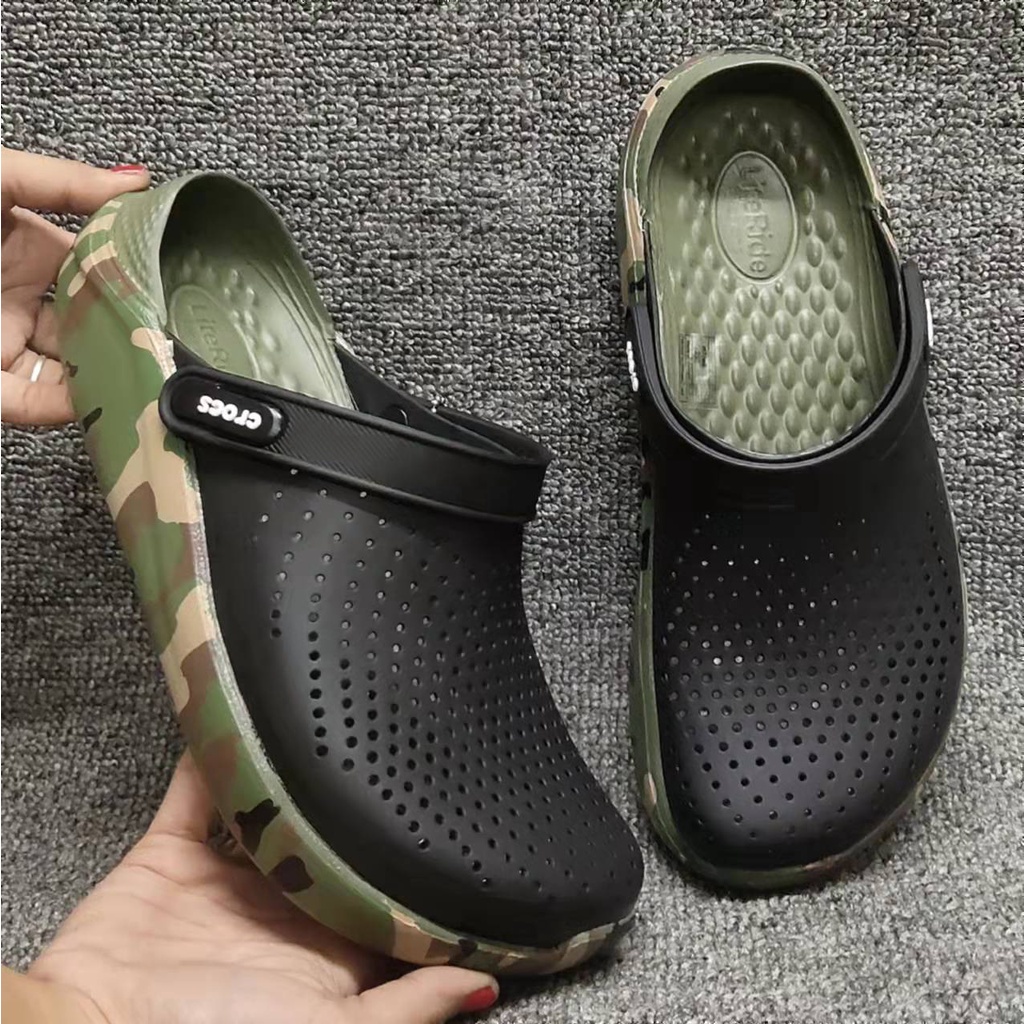 crocs literide camouflage men's and women's size sandals, eco bag ...
