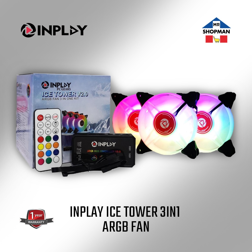INPLAY Ice Tower RGB FAN 3 in 1 kit V2 2nd Gen Ice One w/ Remote ...