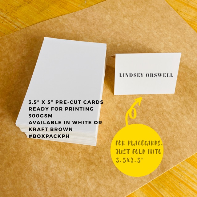 Pre-cut Cards in White Kraft brown or Black | Shopee Philippines
