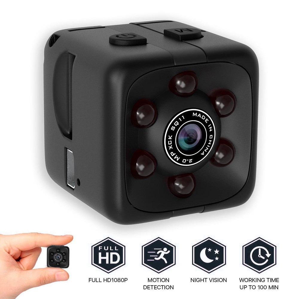 Mini Hidden Spy Camera SQ11 HD 720P IR Night Vison Voice Video Recorder ...