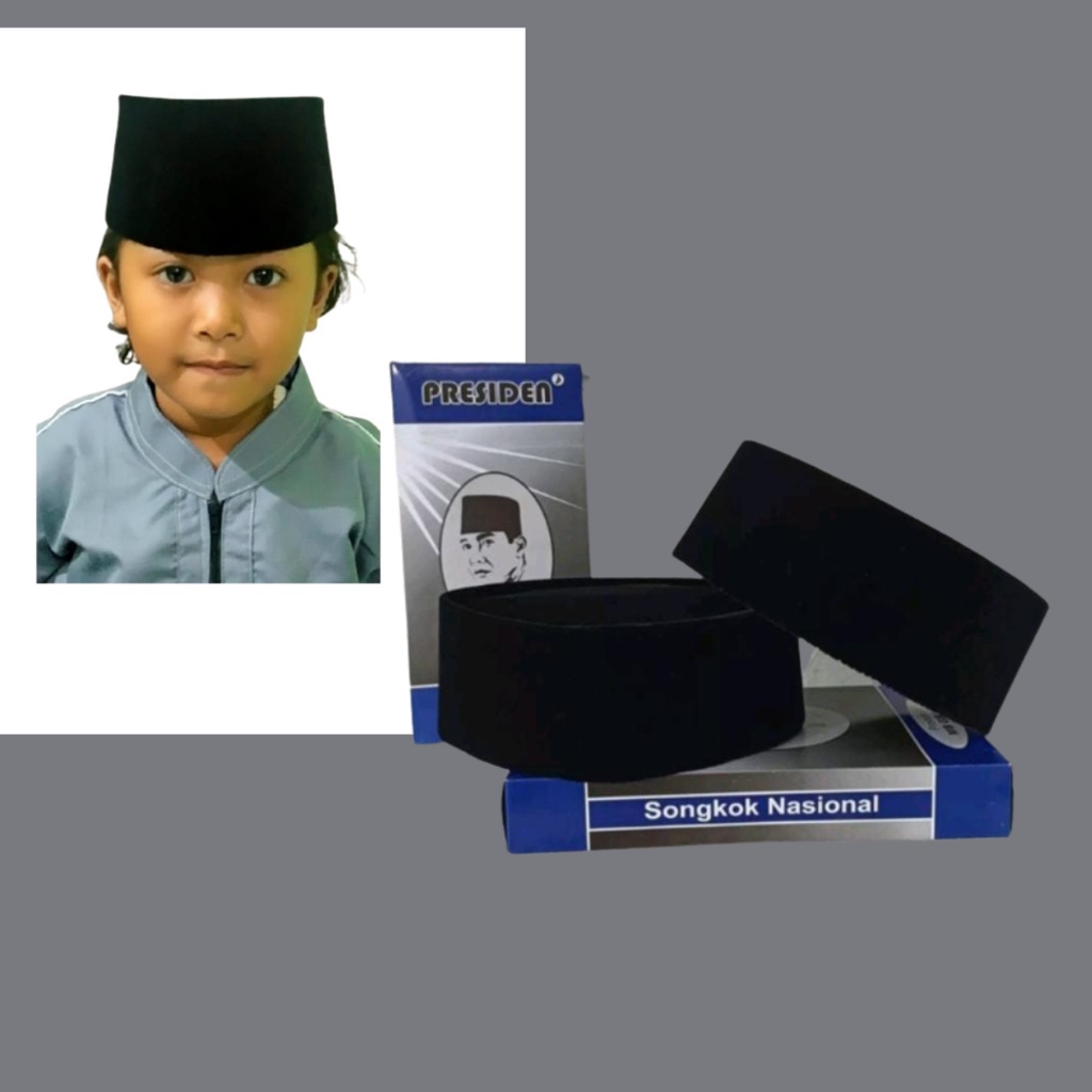 HITAM Songkok Plain Black Peci Quality National Kopyah | Shopee Philippines