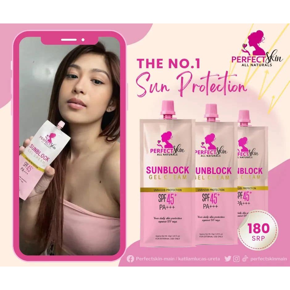 [NEW PACKAGING BEST SELLER] PERFECT SKIN SUNBLOCK GEL CREAM w/SPF 45 ...