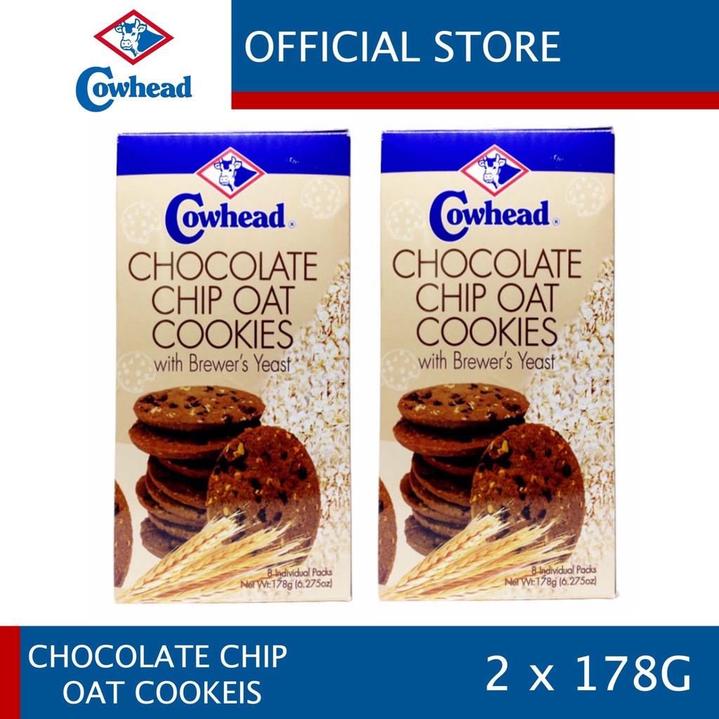 Cowhead Chocolate Chip Oat Cookies 178g x 2 | Shopee Philippines