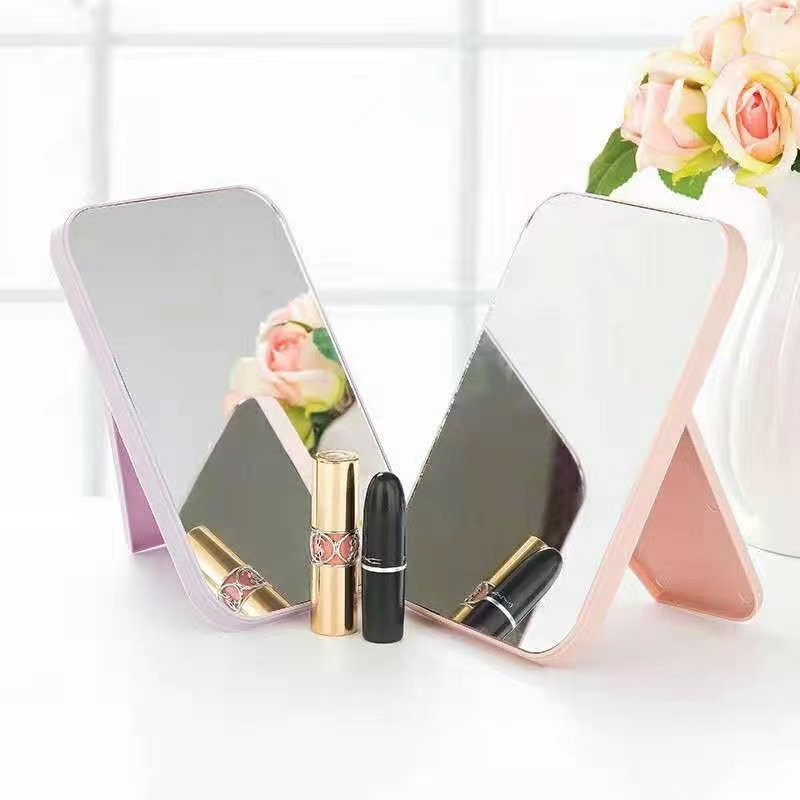 KJZK Face Mirror Desktop Vanity Mirror Large Folding Portable Square ...