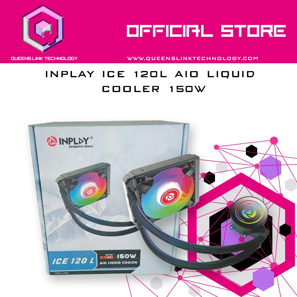 INPLAY ICE 120L AIO LIQUID COOLER 150W BLACK | Shopee Philippines