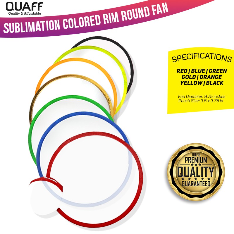(5pcs) Blank Printable Foldable Round Fan Rim Color | Shopee Philippines
