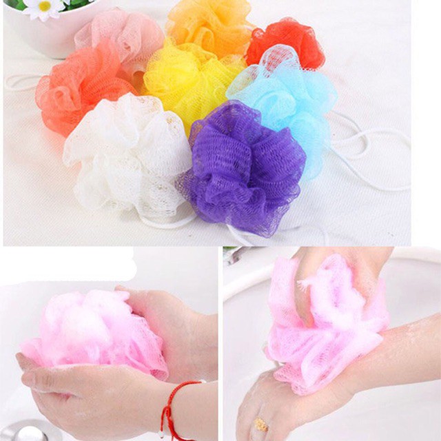 Bath Scrubbers Mesh Net Ball Bath Shower Sponge Shower Ball Puff Scrub ...