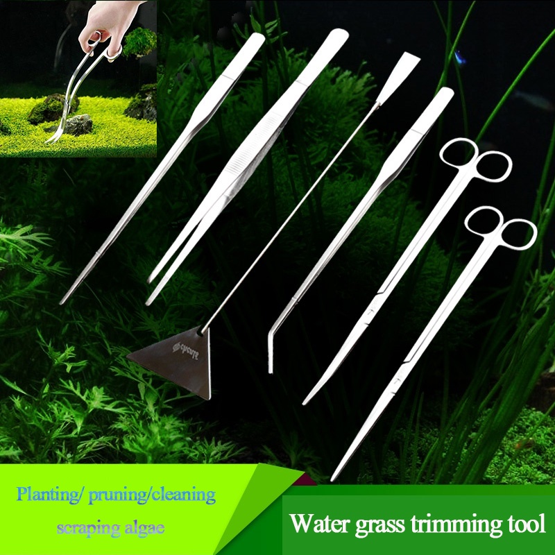 Aquarium Plants Tools Stainless Steel Tweezers Tools for Fish Tank Live ...