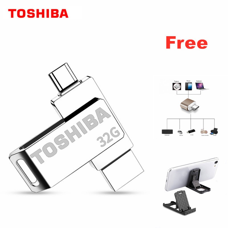 TOSHIBA Metal USB 128GB 32GB OTG Flash disk | Shopee Philippines