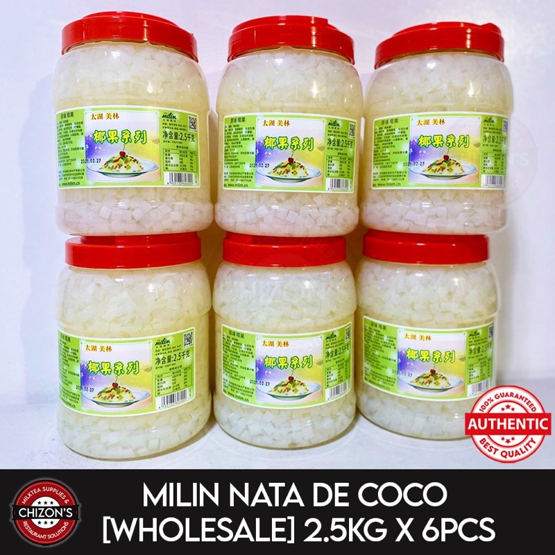 [WHOLESALE] Milin Nata de Coco Milktea Fruit Tea Sinker 2.5kg x 6 ...