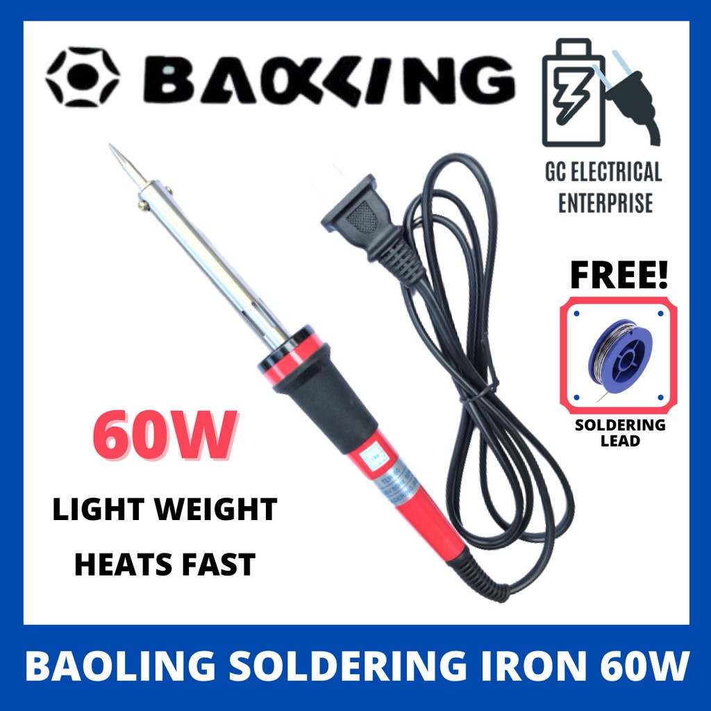 Baoling Electric 60W Soldering Iron 60 Watts FREE Soldering Lead ...