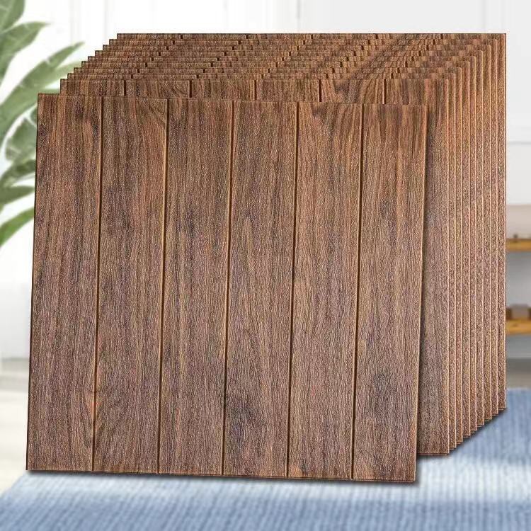 70*70CM Wood Grain Wallpaper PE FOAM 3D Brick Stone Wallpaper sticker ...
