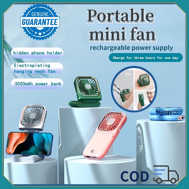 Neck Portable mini fan usb folding charging small table fan outdoor ...