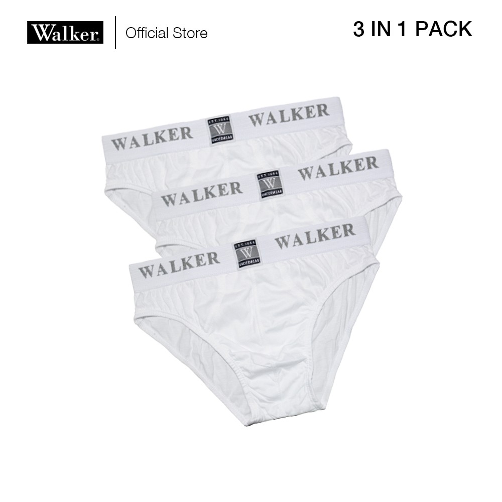 Walker Organic Cotton USA Men's Signature Underwear Brief in White (3 ...